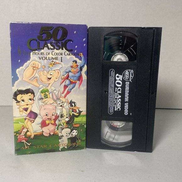 Media | 5 Classic All Star Cartoons 6 Full Hours Vhs Betty Boop Looney ...
